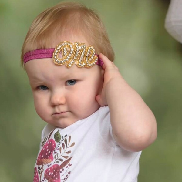 First Birthday Headband, First Birthday Outfit, 1st Birthday Headband ...