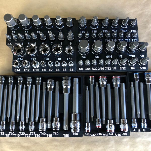 Quinn Master Bit Socket Organizer – Fits Harbor Freight 87pc Set #70347 ...