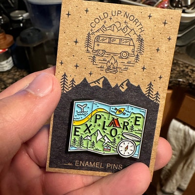 Wave Enamel Pin Badge, Designed by Cold up North - Etsy