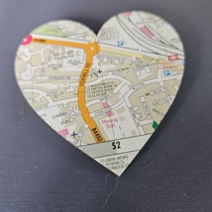 Mini Wooden Map Hearts - Etsy