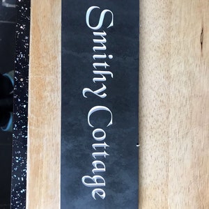 Personalised Deep Engraved Slate House Sign - Etsy UK