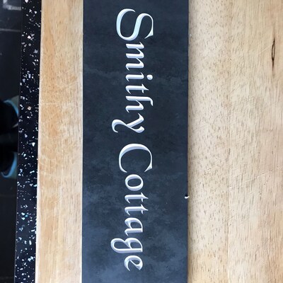 Personalised Deep Engraved Slate House Sign - Etsy UK