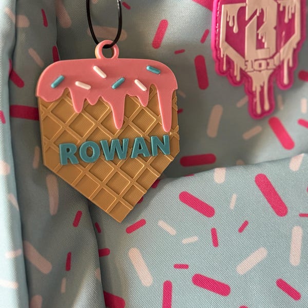 Personalized Baseball Bag Tag: Ice Cream Drip Home Plate - Etsy