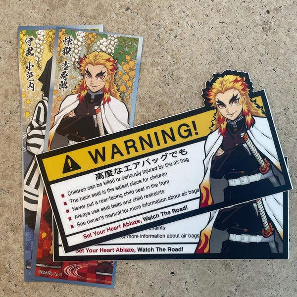 Anime Warning Sticker, Ninja Anime, Airbag Warning Sticker, Visor Anime ...