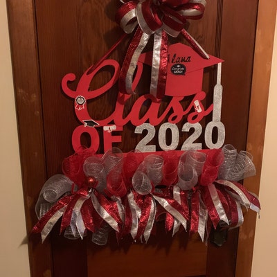 18x17.5 Class of 2020 Door Hanger Sign With Rails Door Hanger Wood Sign ...