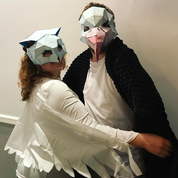 DIY Eagle Mask,party Mask,lowpoly,3d Papercraft,bird Mask,hawk Pattern ...