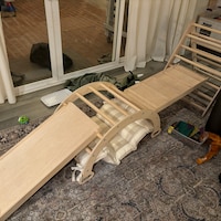 Montessori Kletterer, Bogenwippe mit Kissen, Wippe holz, Kletterbrett ...