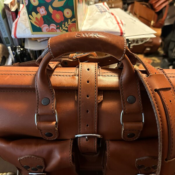 Handmade Leather Handle Cover With Snaps for Luggage. Made to Order ...