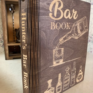 Bar Recipe Book Bartender Gift Personalized Groomsmen Gift for Barmen ...