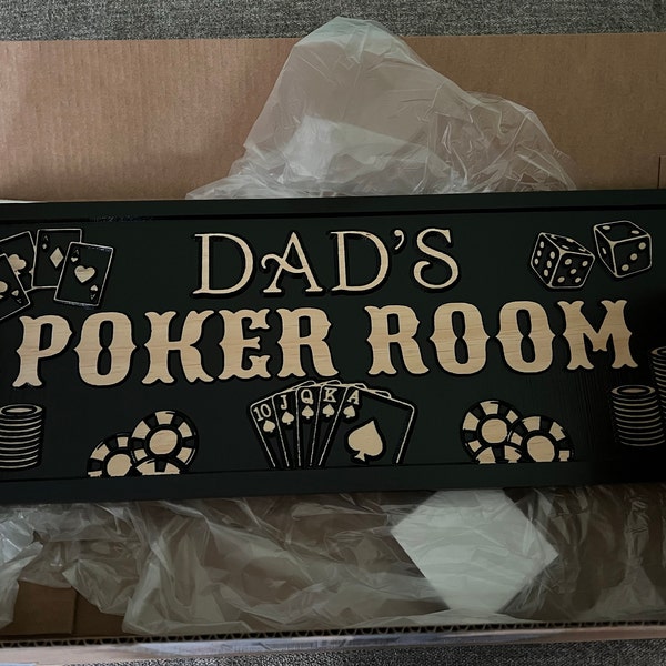 Personalized Poker Room Sign Custom Poker Game Room Name Sign for Man ...