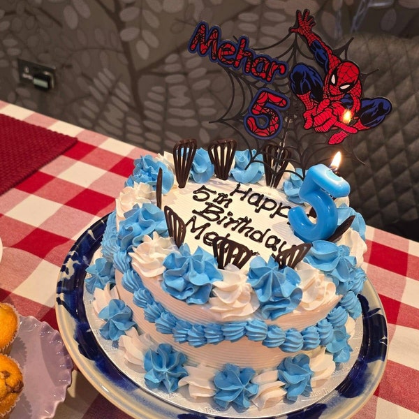 Spin - Spidey Inspired Cake Topper, Print at Home, DIY, Last Minute ...