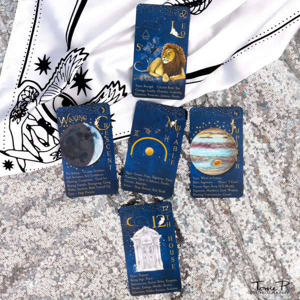Celestial Fortune, Astrology Oracle Deck, Tarot Size Oracle Cards ...