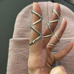 Butterfly Mallet Finger Ring Trigger Finger Splint Ring Sterling Silver ...