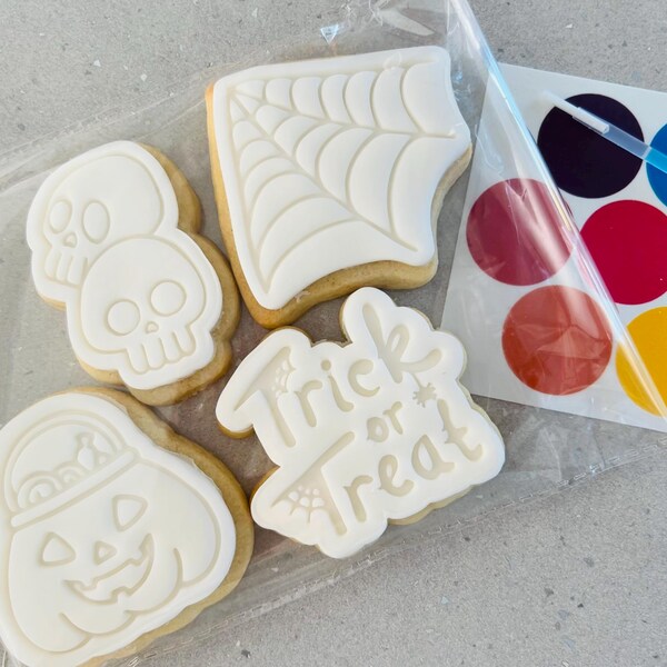 Paint Your Own Cookie Halloween Printable Bag Toppers. Set of 3 Bag ...