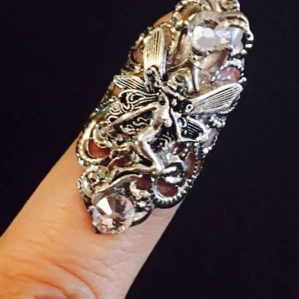 Spike Nail Guard,shield Ring, Armor Ring or Claw Ring Made in Dull ...