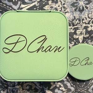 Custom Coaster Set 6 Piece Coaster Set Vegan Leather - Etsy