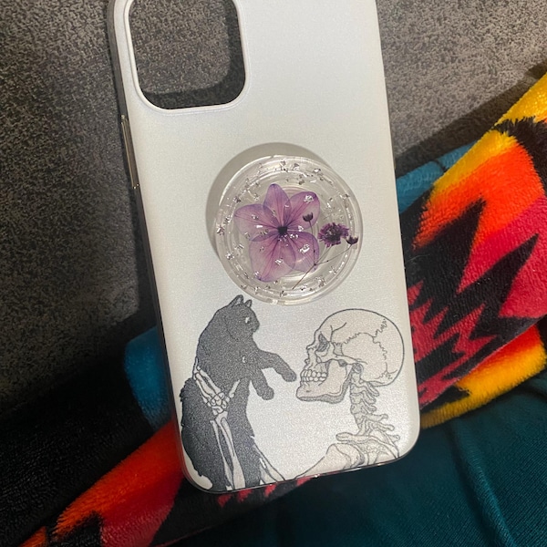 Real Flower Phone Grip, Strawberry Pressed Fruit Grip, Pansy Daisy Baby ...