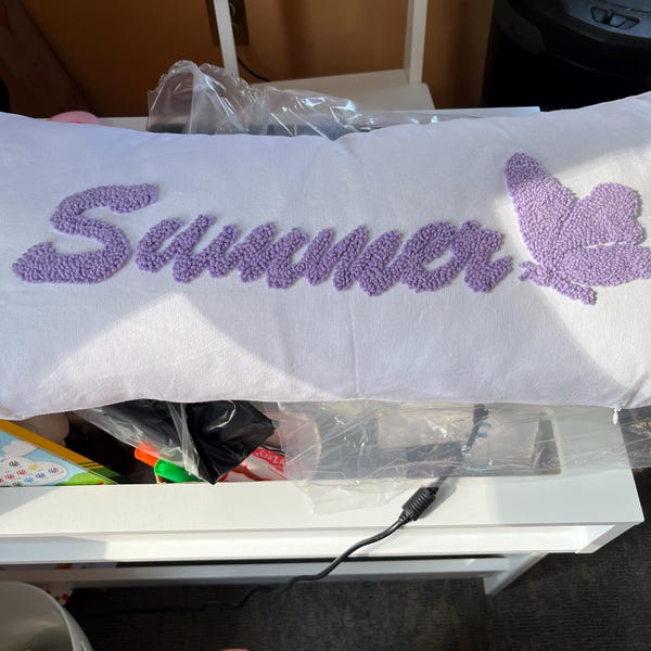 Custom Hand Embroidery Pillow, Personalized Punch Needle Pillow ...