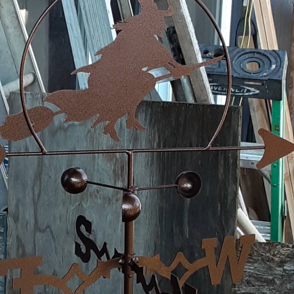 Hand Made Witch Halloween Weathervane NEW - Etsy