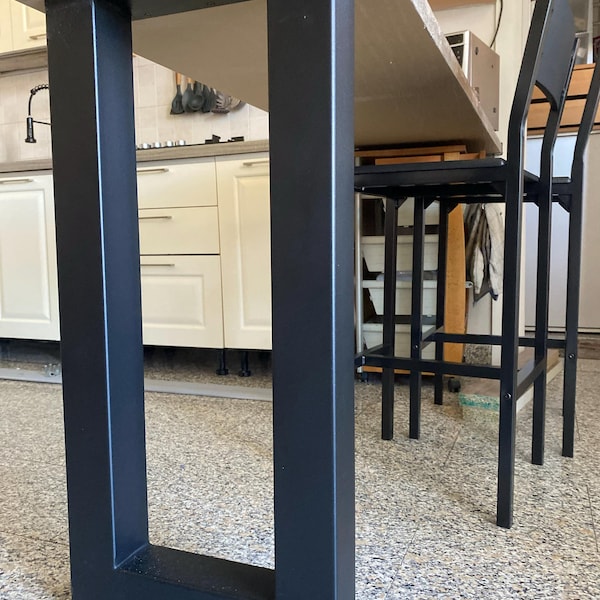 Table Legs, With Double Connecting Bar, Trapeizodal Shape TRIN2B8040 - Etsy