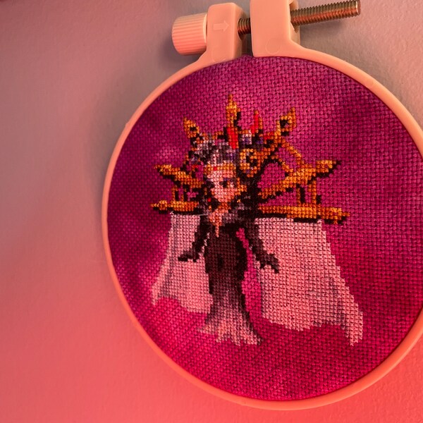 Final Fantasy Cross Stitch Pattern, Witch Cross Stitch, Edea Cross ...