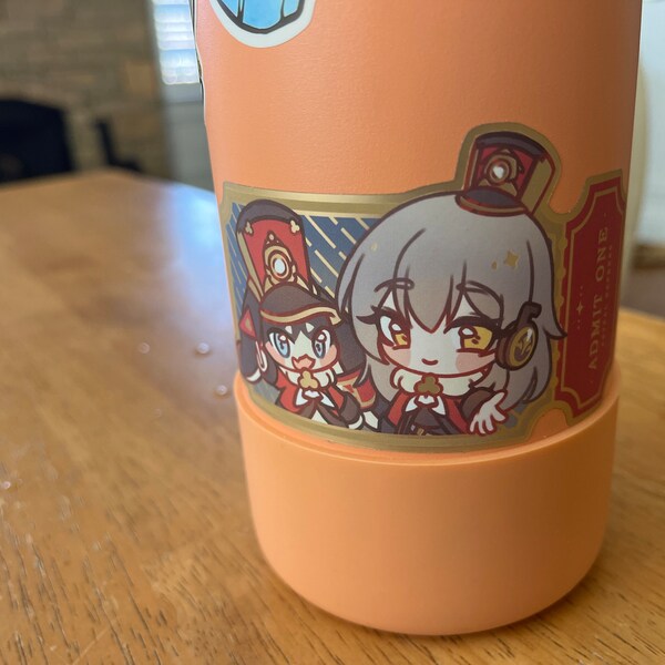 Honkai: Star Rail Astral Express Ticket Matte Gold Stickers / Water ...