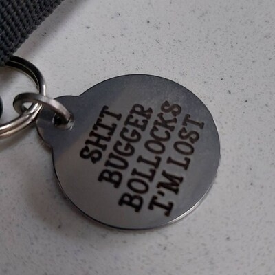 Pet Dog ID Disc Tag. Thick Stainless Steel, Personalised. Custom Laser ...