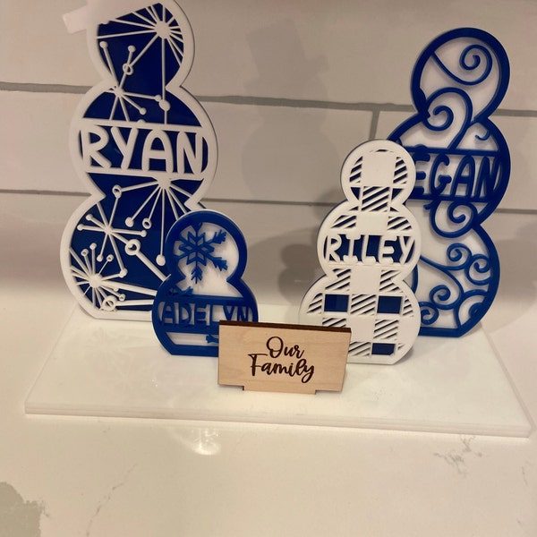 Snow People Family Sets includes Members From 2-8 People SVG Digital ...