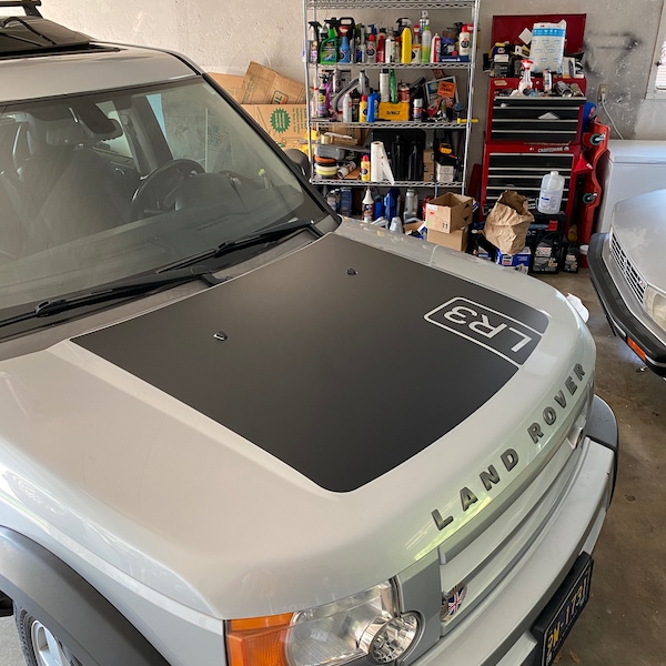 Matte Black Hood Decal for LR3/LR4 Land Rover Discovery: Easy Install ...