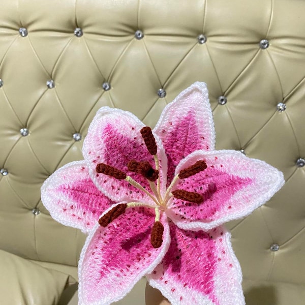 Crochet Stargazer Lily Flower Pattern Photo Tutorial - Etsy