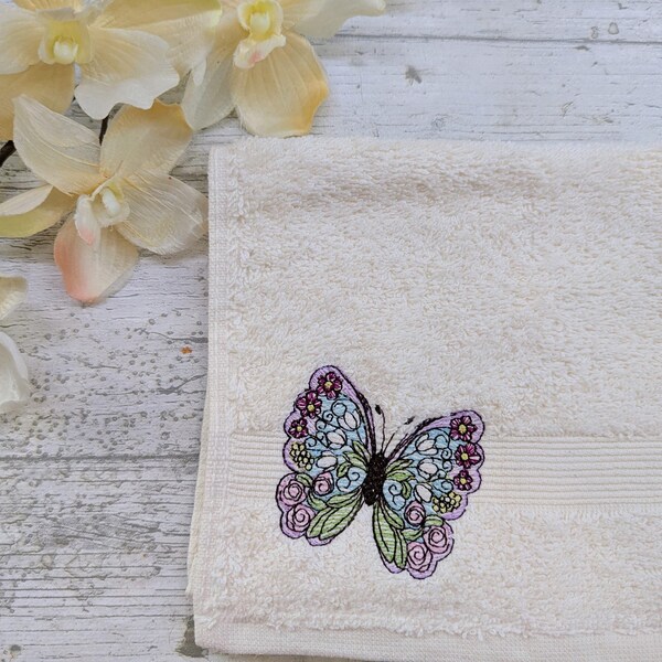 CHERRIES & BLOSSOMS BORDER Embroidery - Flowers, Cherry, Cherries ...