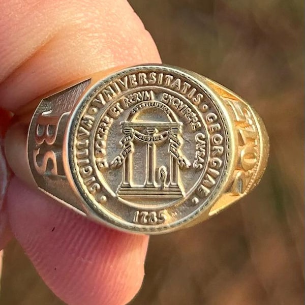 14K Gold University Ring, 14K College Ring, College Class Ring ...