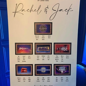 Wedding Movie Themed VHS Table Plan - Etsy