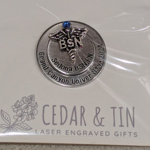 BSN Pin | BSN Nursing Pin for Nurse Graduation | BSN Gift for Nurse ...