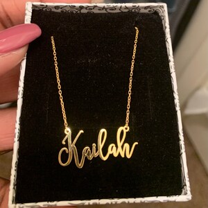 Custom Name Necklace Custom Word Necklace Gold Personalized | Etsy