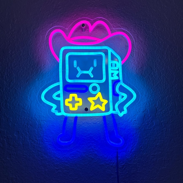 Adventure Time BMO Neon Sign, Led Sign for Nintendo Game Decor, BMO ...