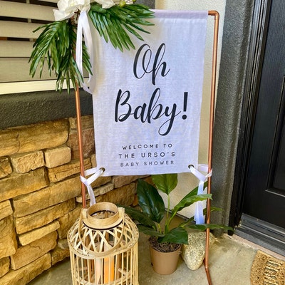 Baby Shower Sign, Fabric Baby Shower Sign, Hello Baby Sign, Baby Shower ...