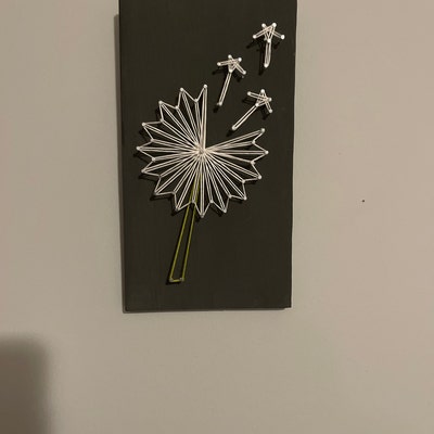 Dandelion String Art Bohemian Decor Handmade Wall Art Whimsical Gift - Etsy