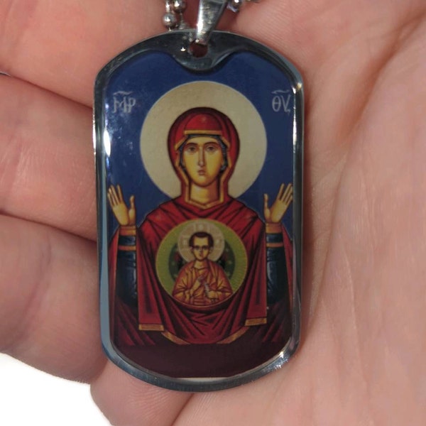 Jesus Christ Pantocrator Orthodox Icon Dog Tag Keychain - Etsy