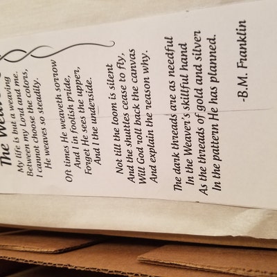 The Weaver Poem SVG, PDF, Digital File Vector Graphic - Etsy