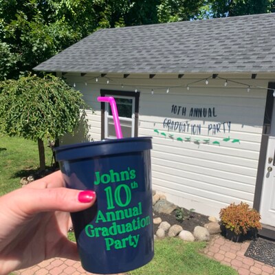 Graduation Cap Cups, Graduation Tassel, Printed Party Cups, Party ...