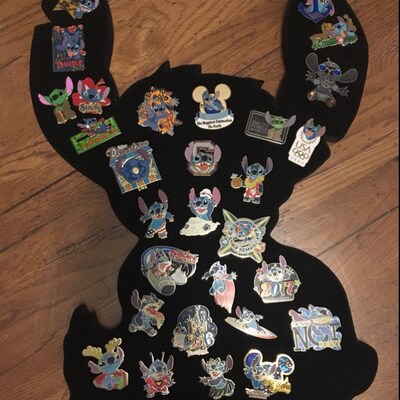 Stitch Disney Pin Display Board. 18 Tall, Can Hold About 45 Pins - Etsy