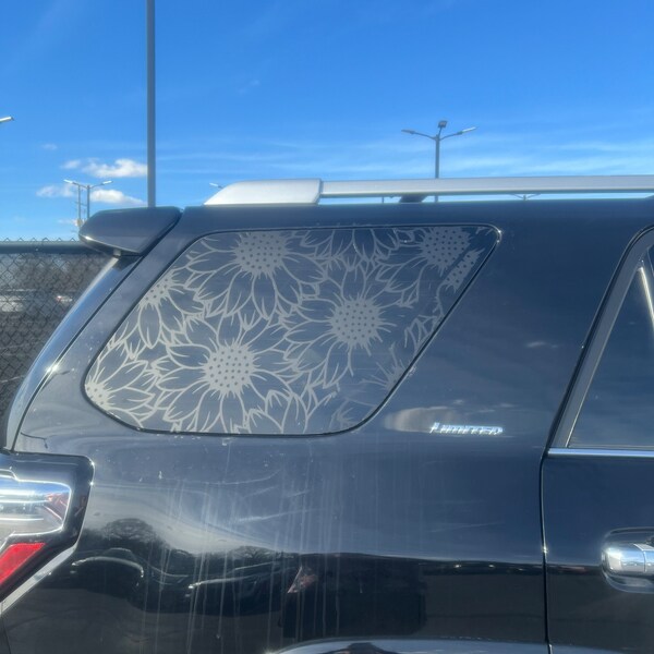 4runner Side Window Decals. Sunflower Design. Available for 1st, 2nd ...