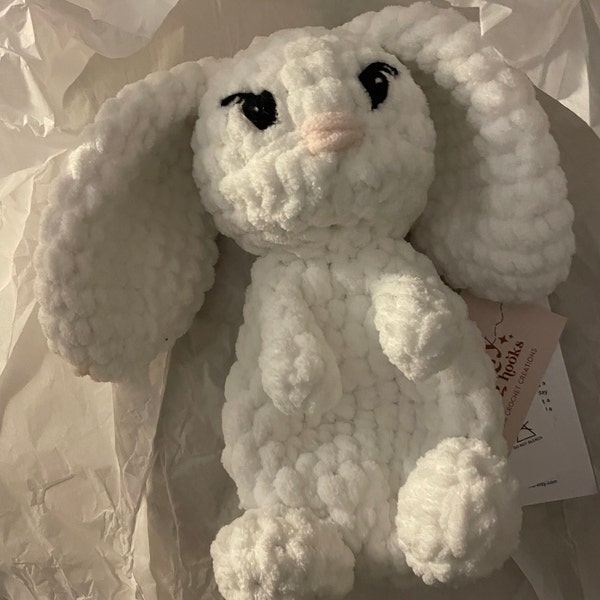 Benny the Bunny Crochet Handmade Amigurumi Lovey and Stuffed Animal - Etsy