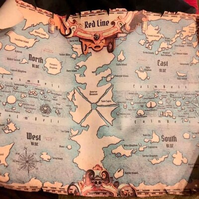 Anime One Piece World Map, Canvas Map, World Map, Canvas Scroll ...
