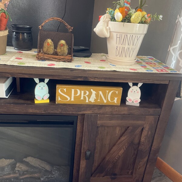 Primitive Country Spring With Bunny 12" Sign - Etsy