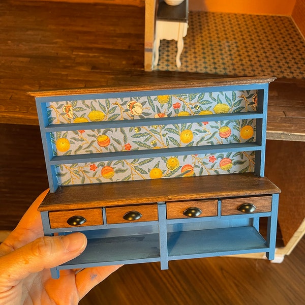 Dollhouse Miniature Unfinished Cupboard Miniature Hutch Dollhouse ...