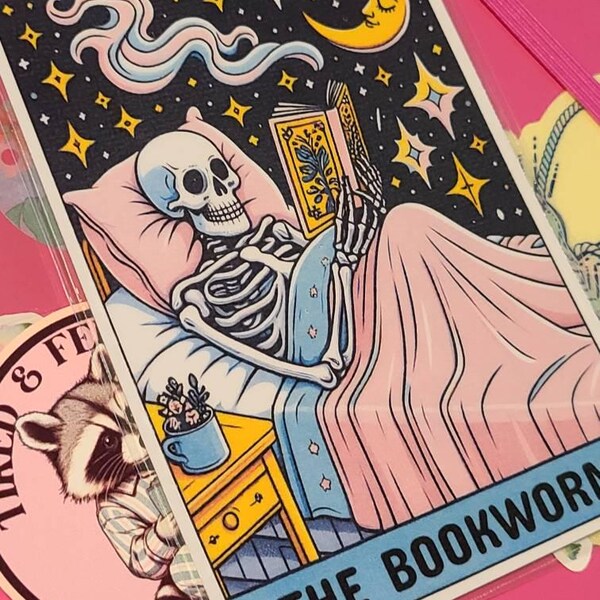 The Bookworm Bookmark, Tarot Card Bookmark, Gift for Book Lover - Etsy