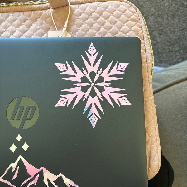 Holographic Disney Frozen Snowflake Vinyl Decal, Car Decal, Window ...