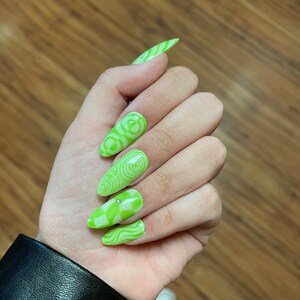 Heat Map Square Press on Nails / 3d Nails / Luxury Press on - Etsy